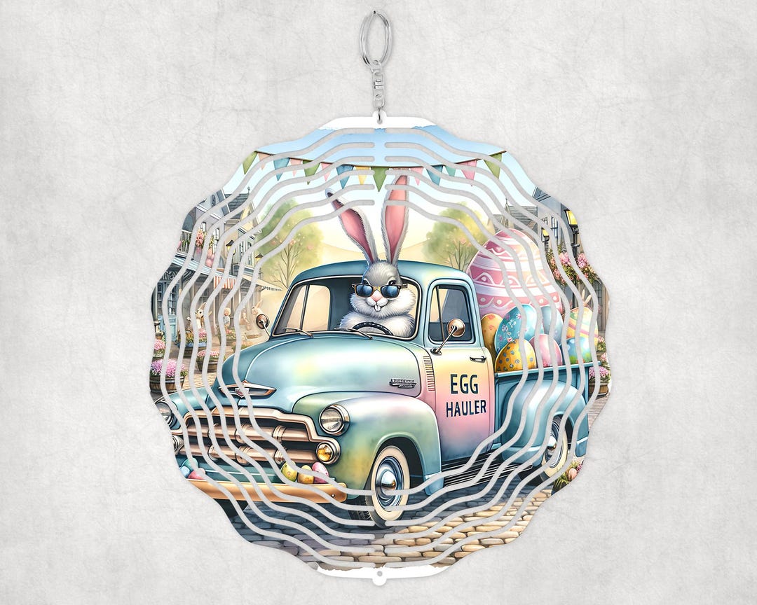 Easter Wind Spinner Png, Egg Hauler Sublimation Wind Spinner, Outdoor ...