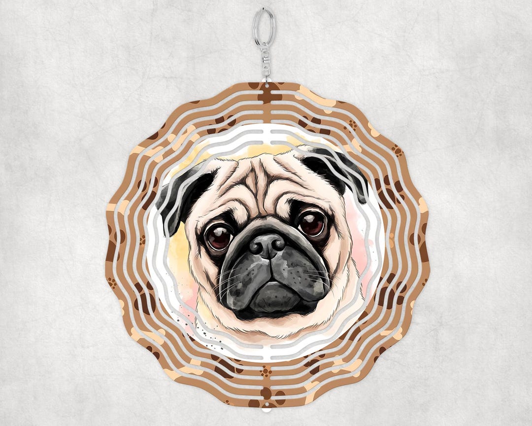 Pug Wind Spinner Png, Dog Wind Spinner Sublimation Wind Spinner ...