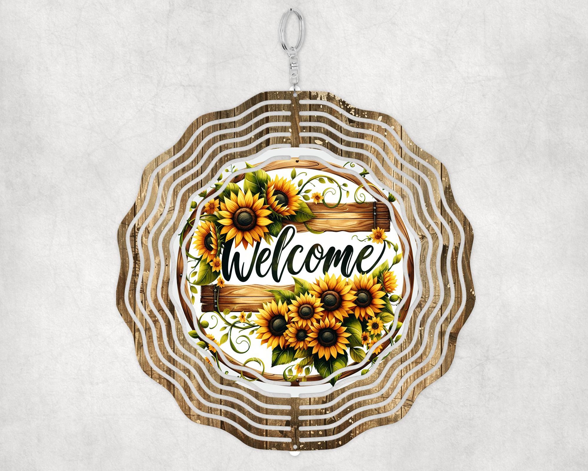 Sunflower Welcome Wind Spinner Png, Welcome Wind Spinner Download ...