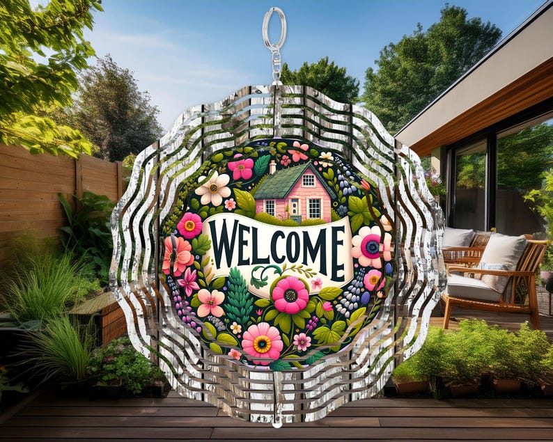 Welcome Wind Spinner Png, Welcome Garden Wind Spinner Download, Outdoor ...