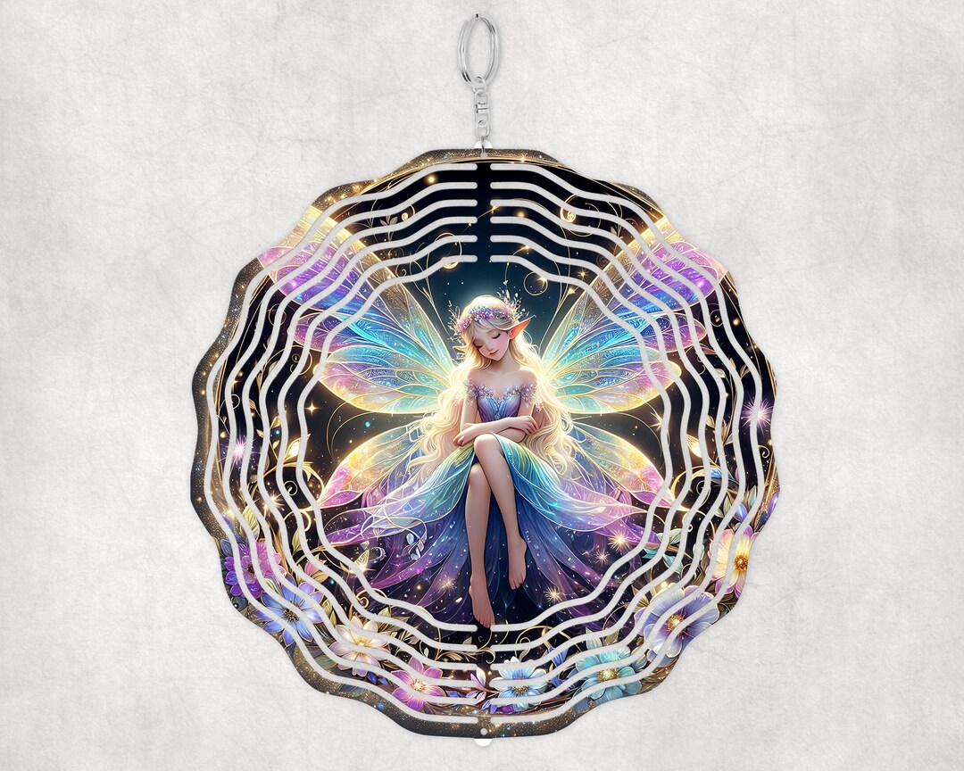 Mystical Fairy Wind Spinner Png, Sublimation Wind Spinner, Outdoor Wind ...
