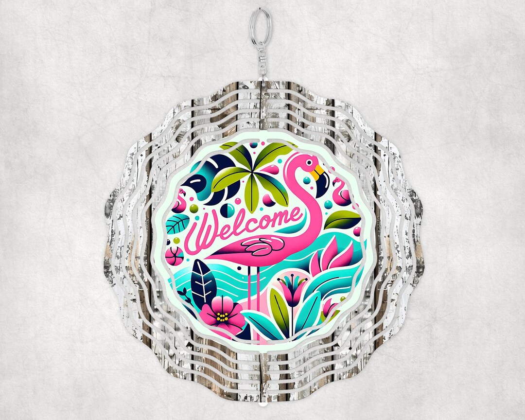 Welcome Flamingo Wind Spinner Png, Welcome Wind Spinner Download ...