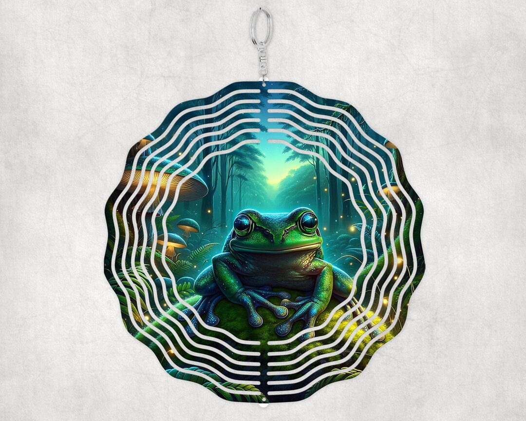 Frog Wind Spinner Design, Frog Sublimation Wind Spinner, Garden Wind ...