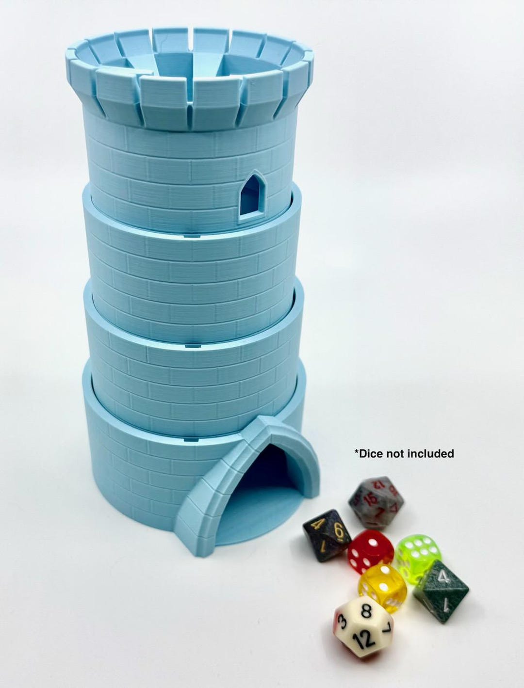 3D Printed Light Blue Dice Tower - Etsy