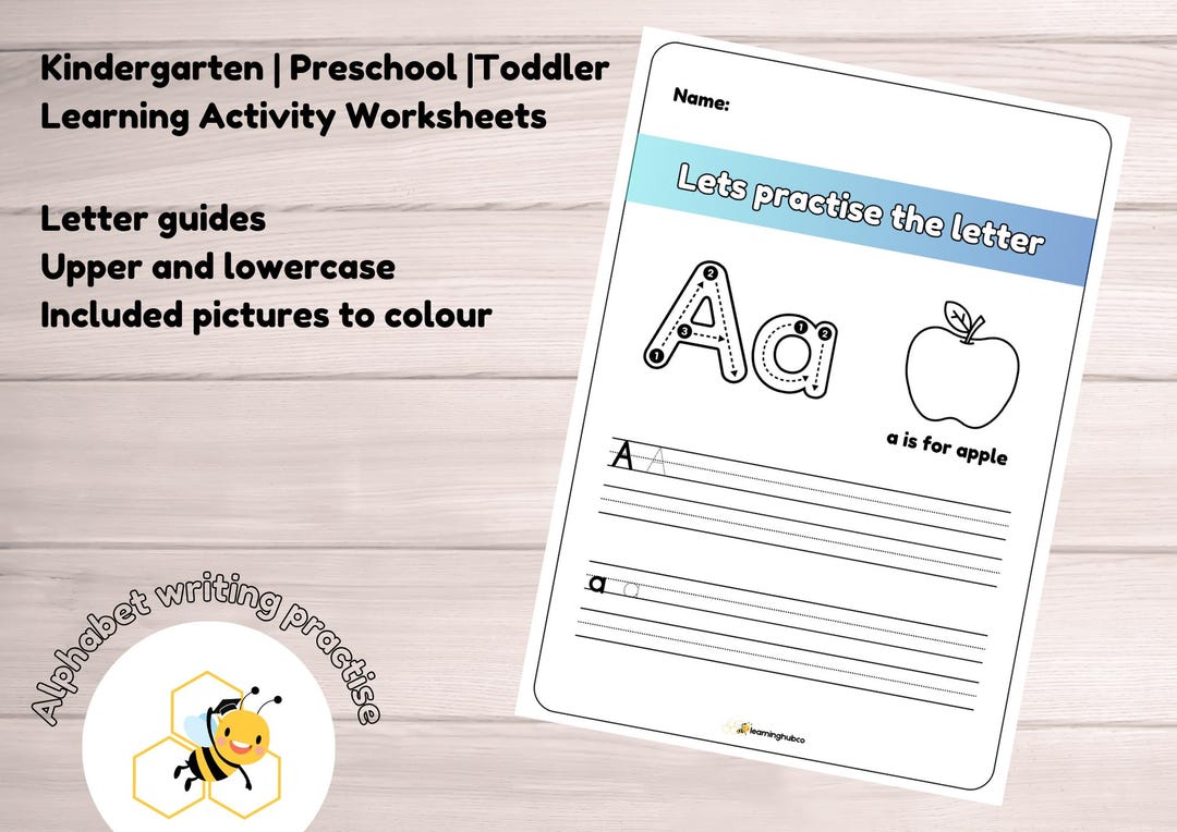 Alphabet Writing Practise Pictures Kindergarten Kindy Preschool ...