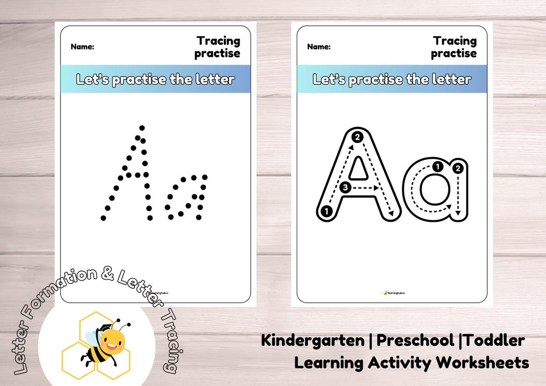 Kindergarten Preschool Montessori Toddler Alphabet Tracing Activity ...