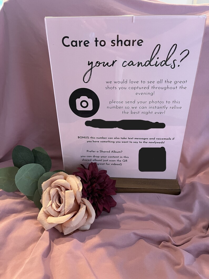 Candid Photo Sharing Sign Template Wedding Canva Editable Rdangdigitals ...