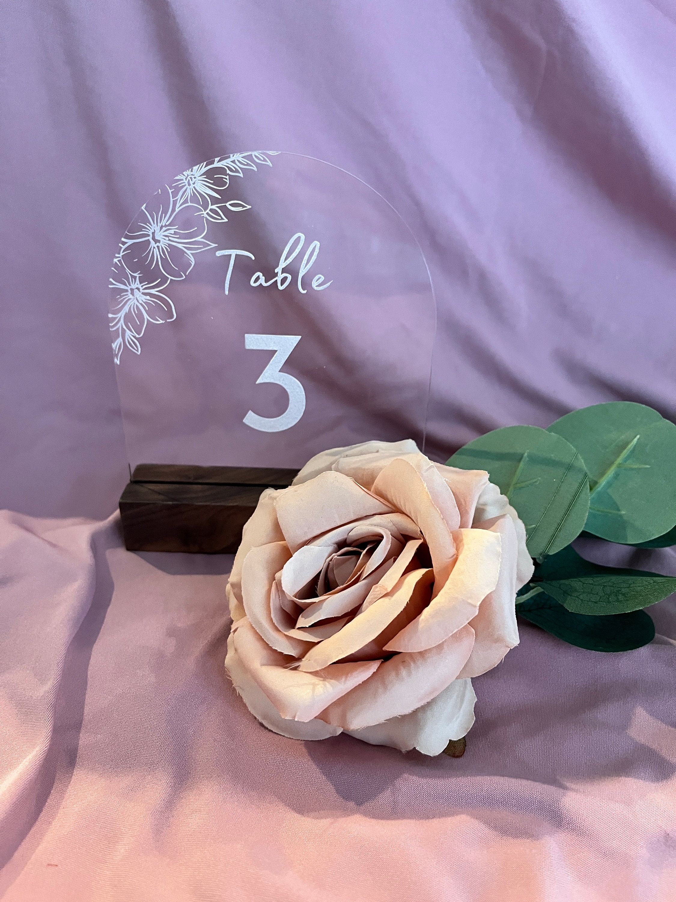 Table Number Arch Design Wedding Flowers Centerpiece Glowforge Laser ...