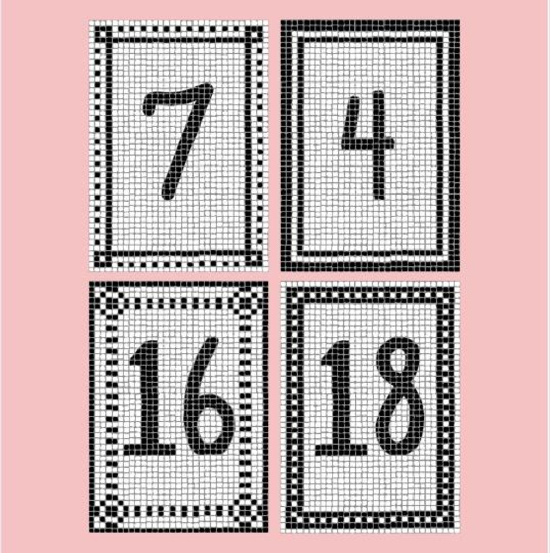 Mosaic Tile Table Numbers: Vintage Wedding Event Decor (PDF Download ...