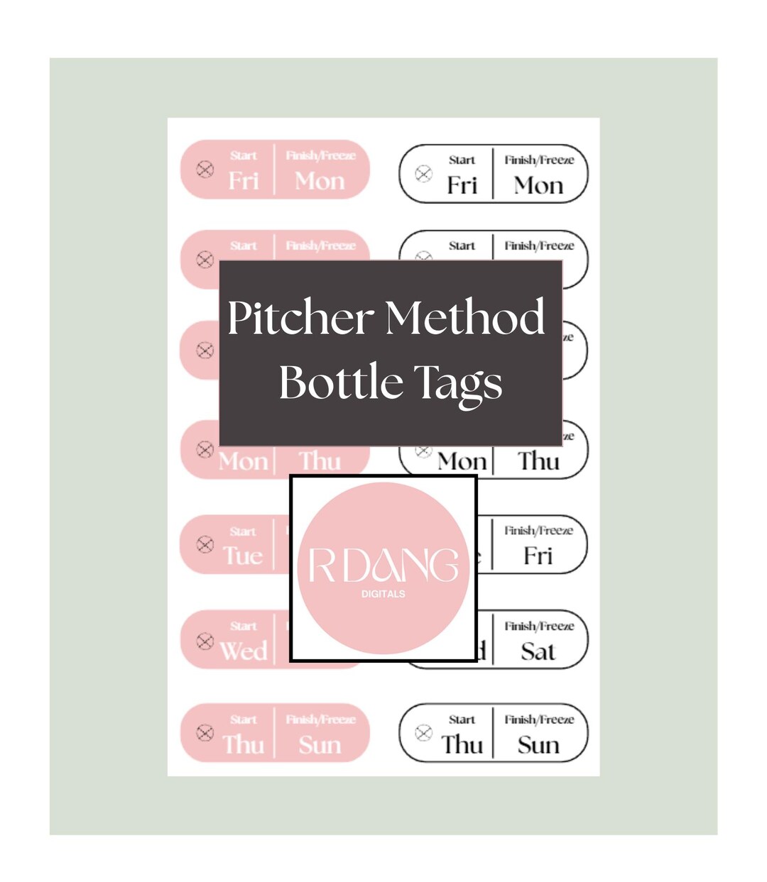 Breastmilk Pitcher Method Labels | Reusable Breast Milk Storage Tags ...