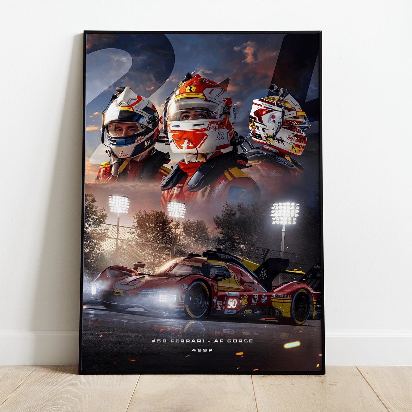 Ferrari #50 Hypercar 499P Poster, 24H Le Mans Winner, Motorsport Print ...