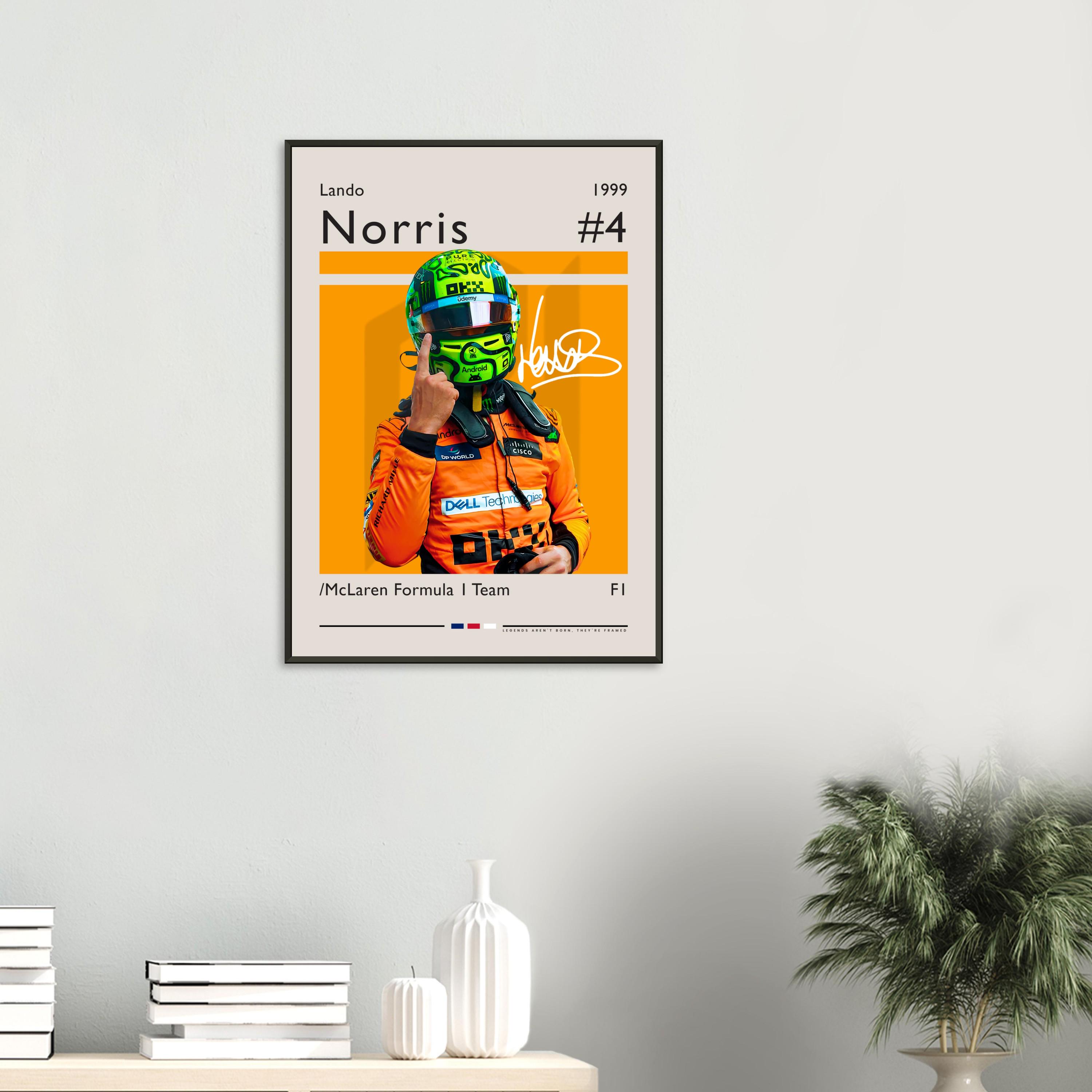 Lando Norris Poster, Mclaren Formula 1 Team Driver, F1 Poster, F1 Fan ...