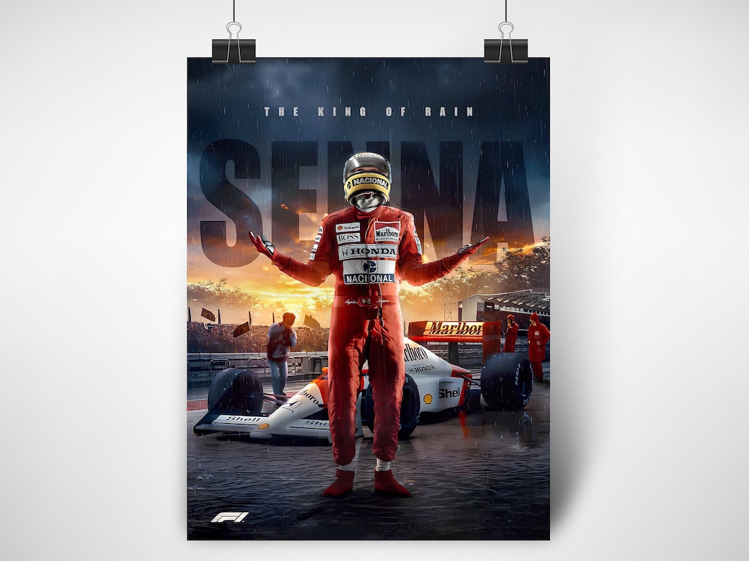 Ayrton Senna Poster, Marlboro Honda Single Seater, Formula 1 Print, F1 ...
