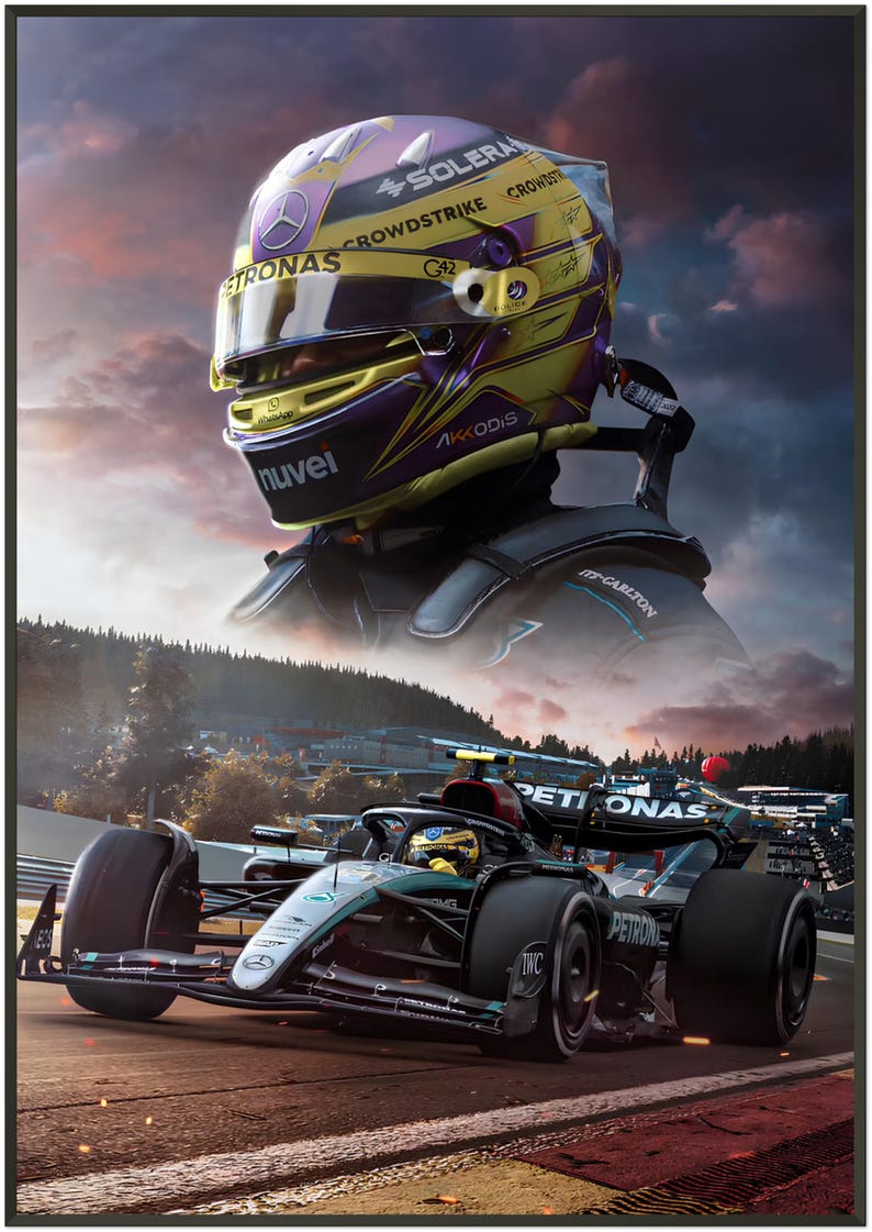 Lewis Hamilton Poster, Belgian GP Winner 2024 With Mercedes - AMG ...