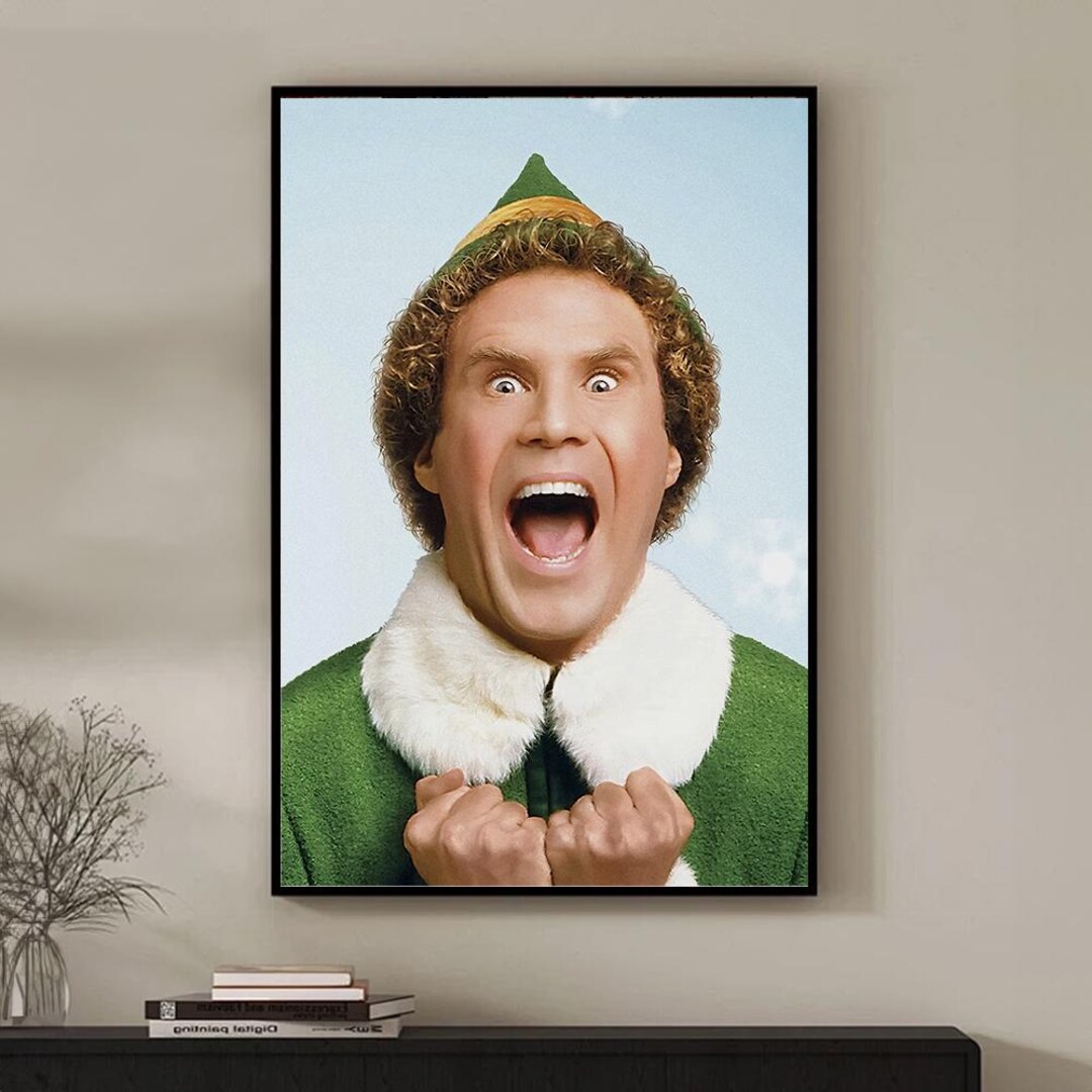 Elf Movie Poster, Retro Home Decor, Wall Art, Vintage Living Room ...