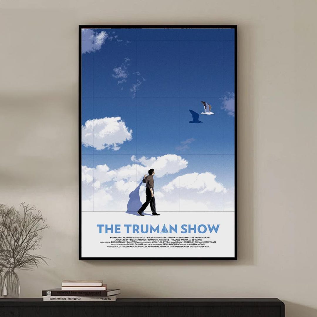 The Truman Show Retro Movie Poster, Retro Home Decor, Wall Art, Vintage ...
