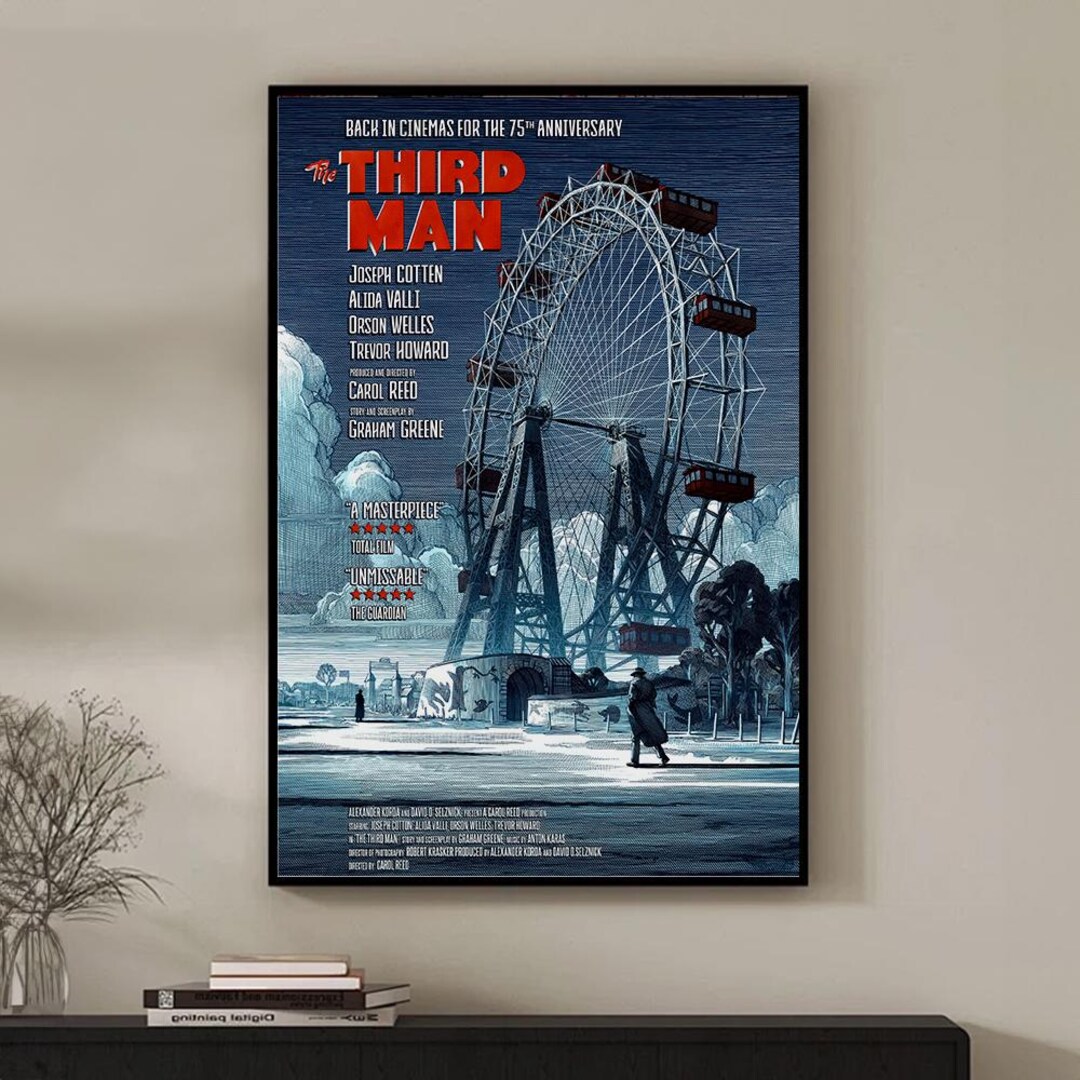 The Third Man Movie Poster, Retro Home Decor, Wall Art, Vintage Living ...