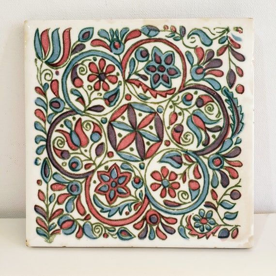 Vintage Wheeling Cushion Co. Decorative Tile or Trivet in a - Etsy