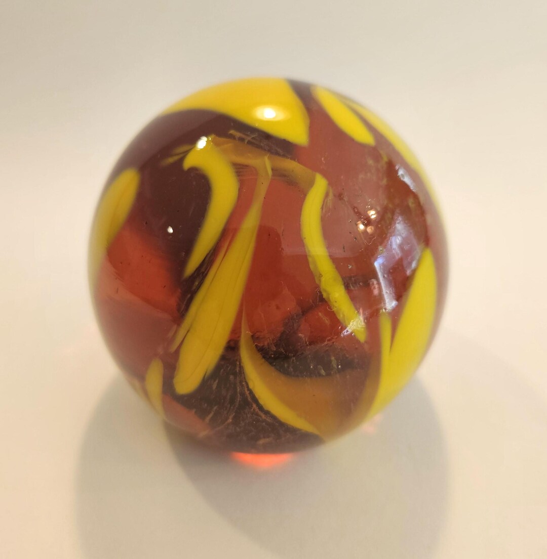 Vintage Hand Blown Glass Bumble Bee Color Swirled Paperweight - Etsy