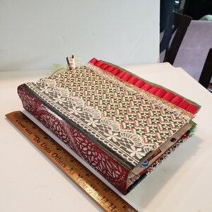 Handmade Christmas Junk Journal Repurposed Vintage Book With 2 Ring ...