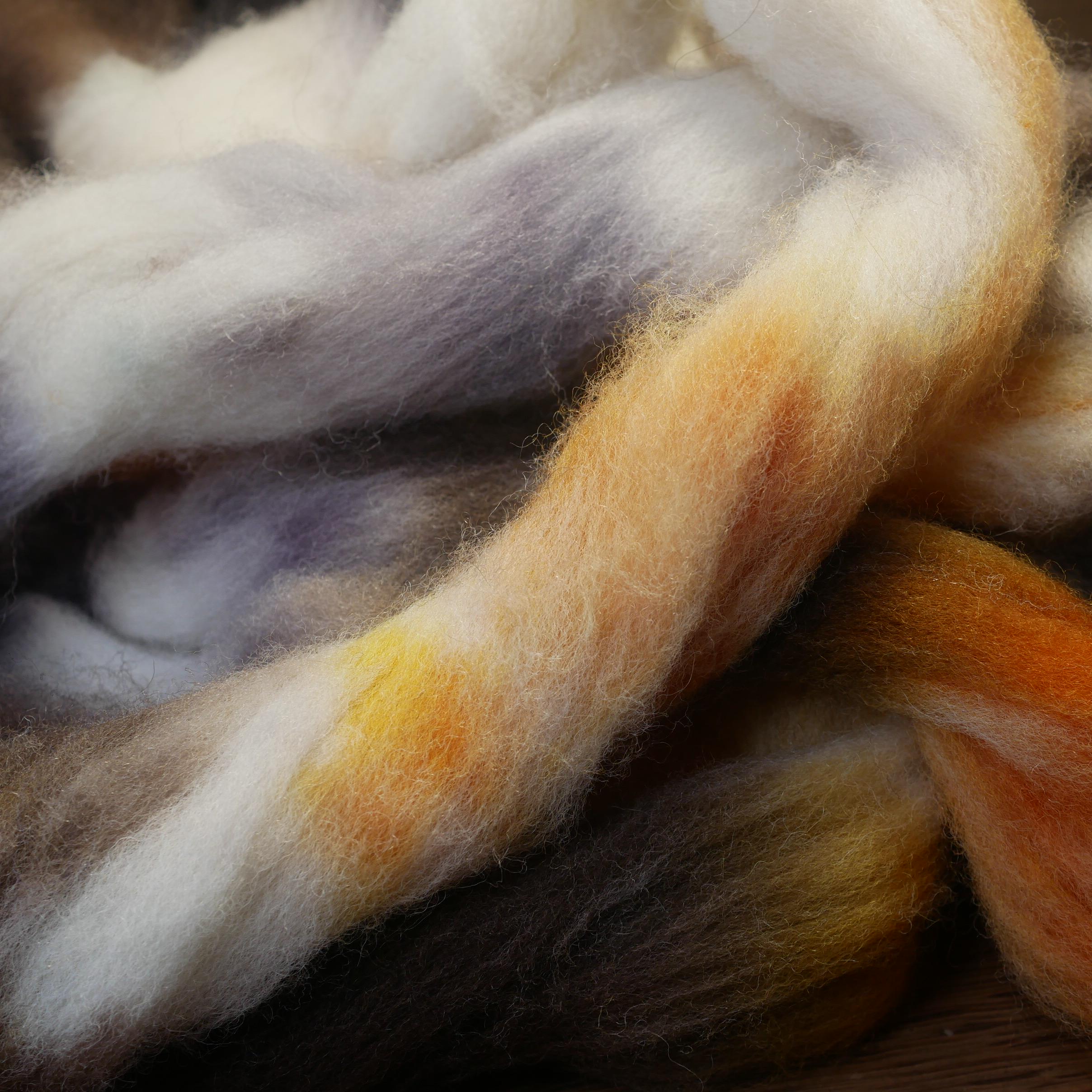 Hand Dyed Dorset Horn Wool Top for Spinning or Felting - 'owl’ - Etsy