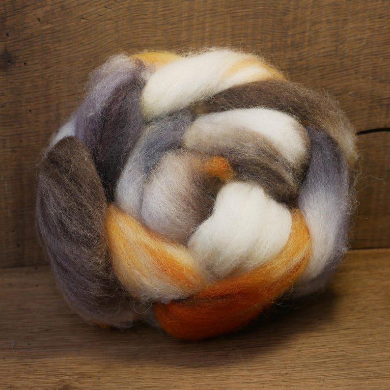 Hand Dyed Dorset Horn Wool Top for Spinning or Felting - 'owl’ - Etsy
