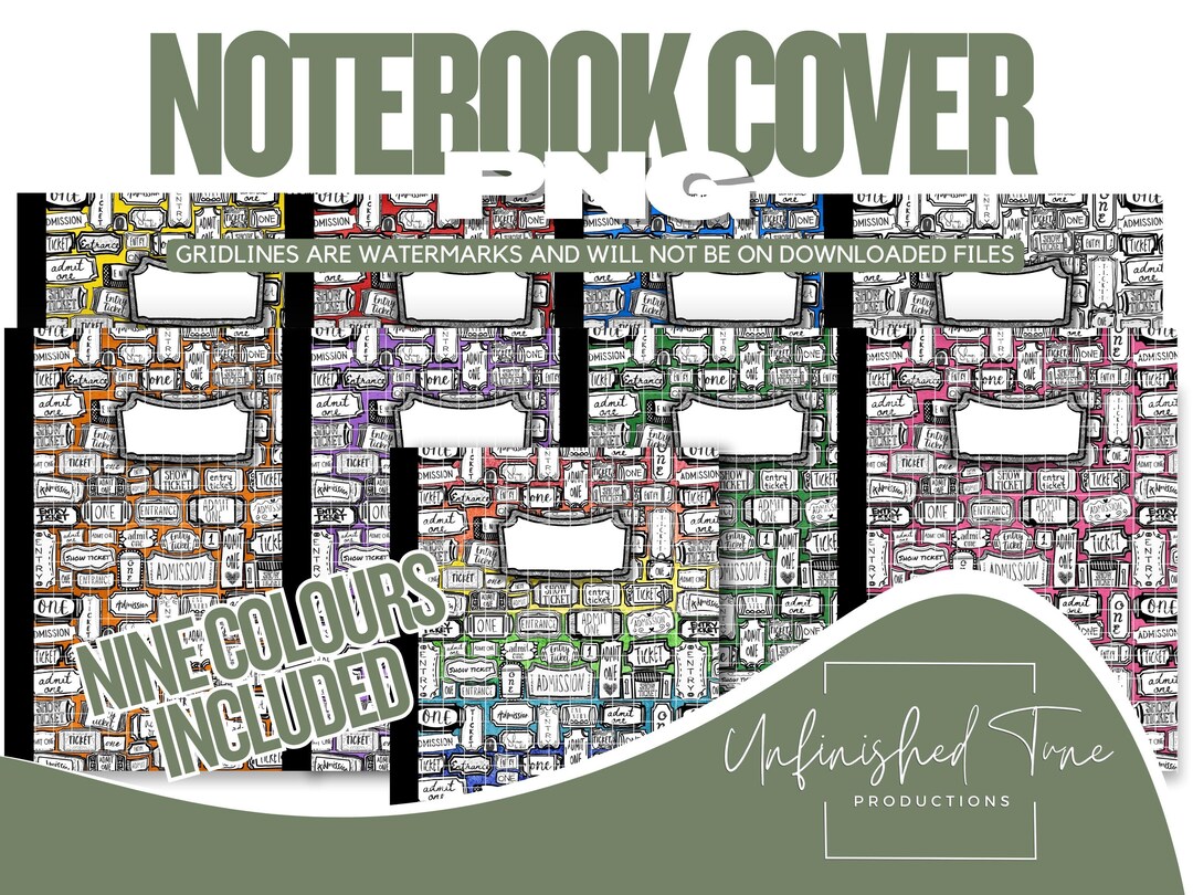 Vintage Theatre Ticket Notebook Cover: Printable Stage Journal (PNG ...
