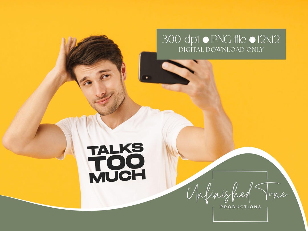 Talks Too Much PNG: ADHD Humor Sublimation Design (digital Download) - Etsy
