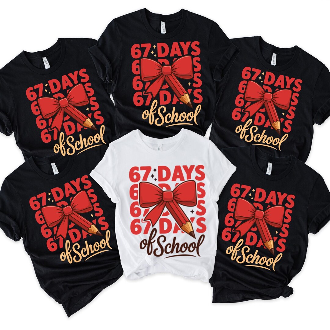 67 Days of School Shirt, Cute School Countdown T-shirt, Teacher Life ...