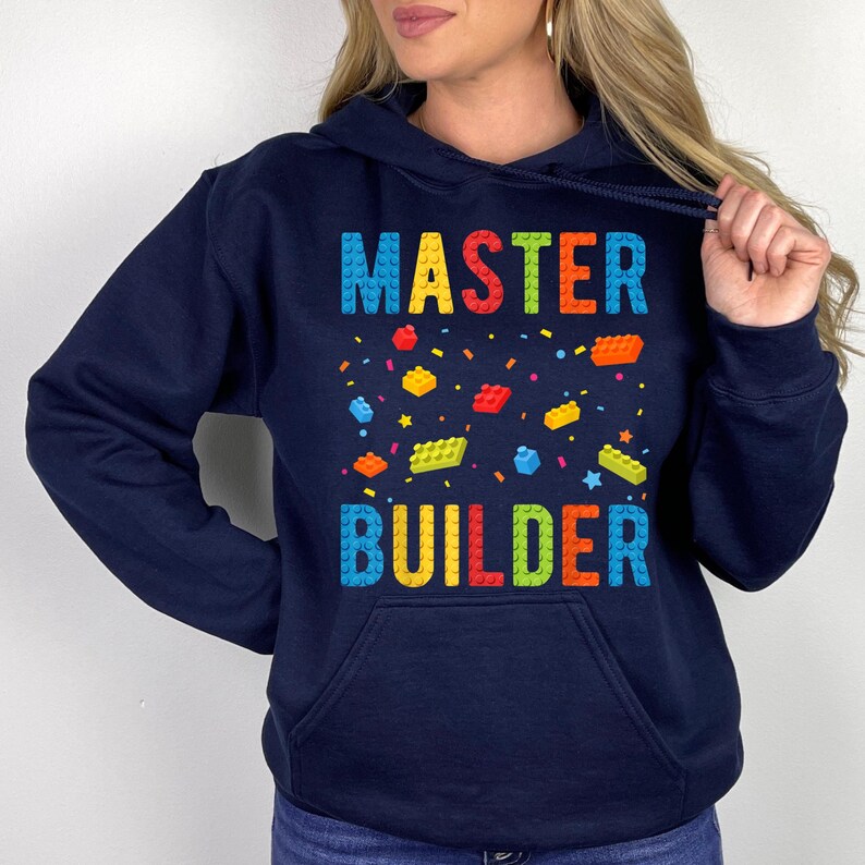 Master Builder Hoodie, Building Blocks Hoodies, Brick Builder Hoodie ...