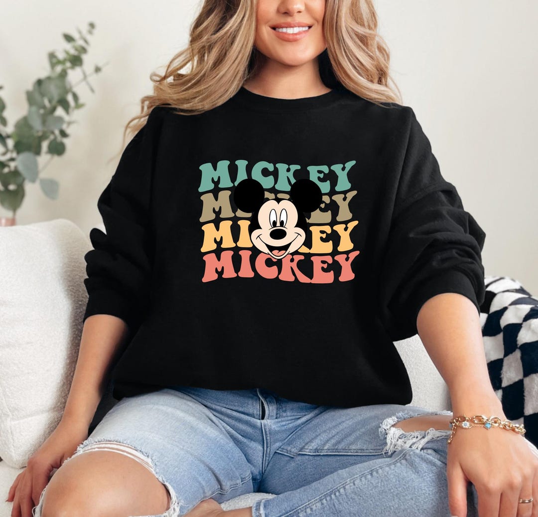 Mickey Mouse Sweatshirt, Classic Mickey Mouse Sweat, Disney Vacation ...
