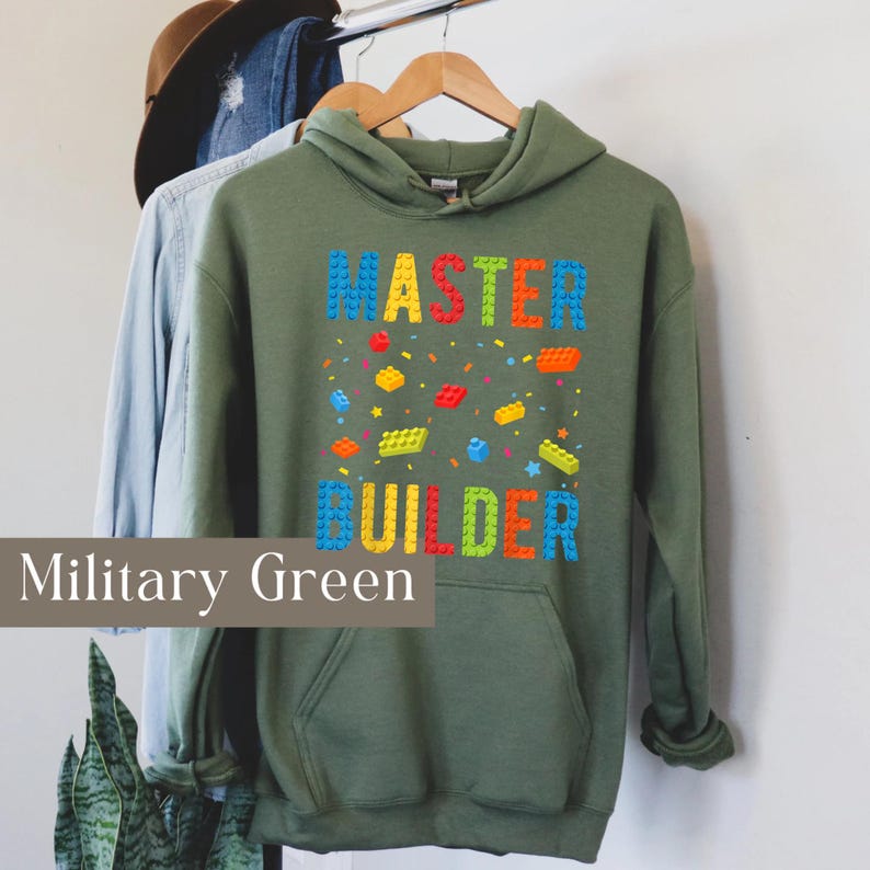 Master Builder Hoodie, Building Blocks Hoodies, Brick Builder Hoodie ...
