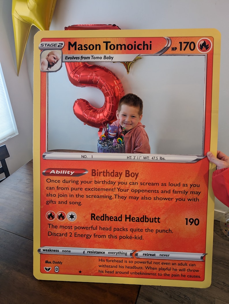 Realistic Pokemon Card Photo Frame, Pokemon Card Custom, Pokemon ...