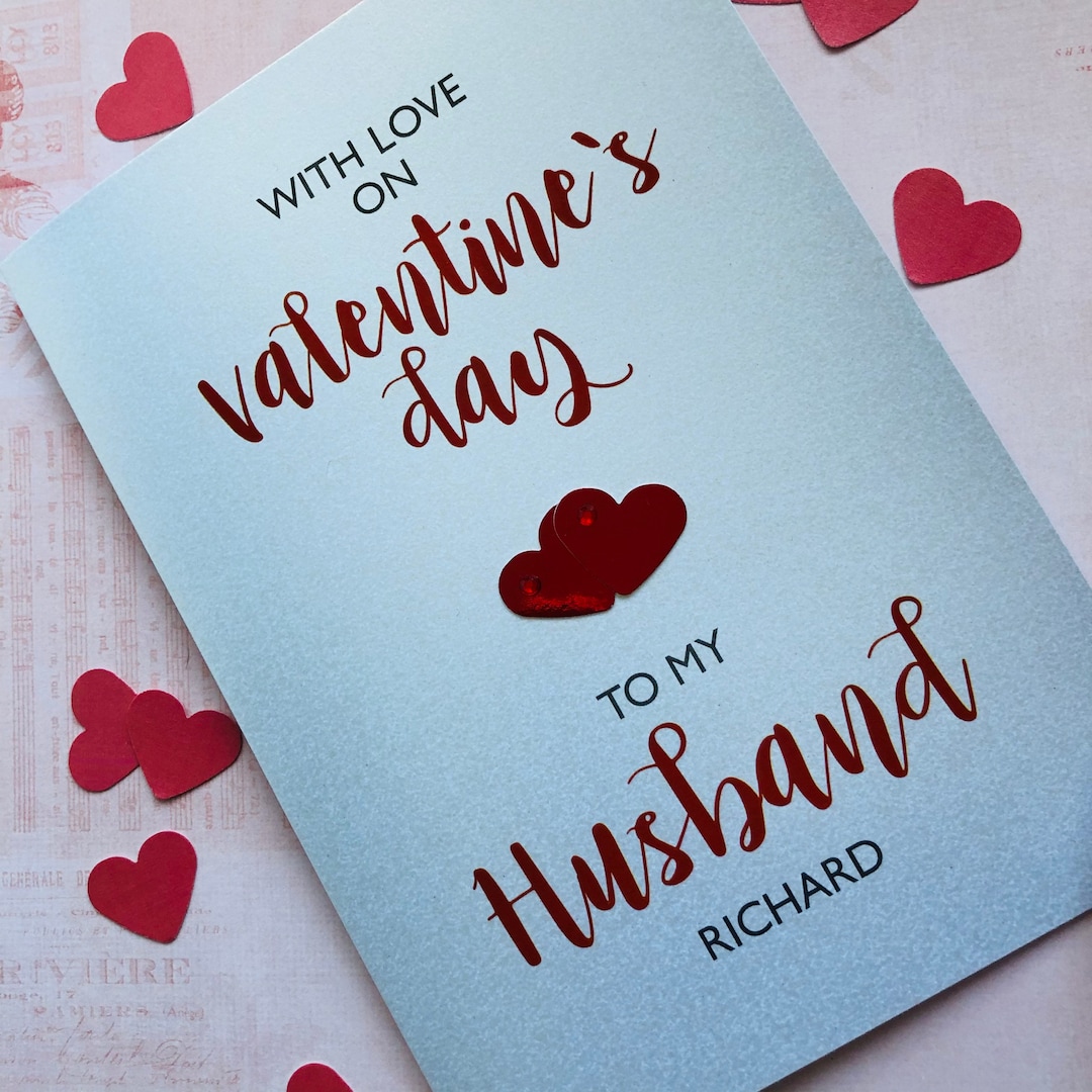Personalised Valentine Card for Husband, Wife, Girlfriend, Boyfriend ...