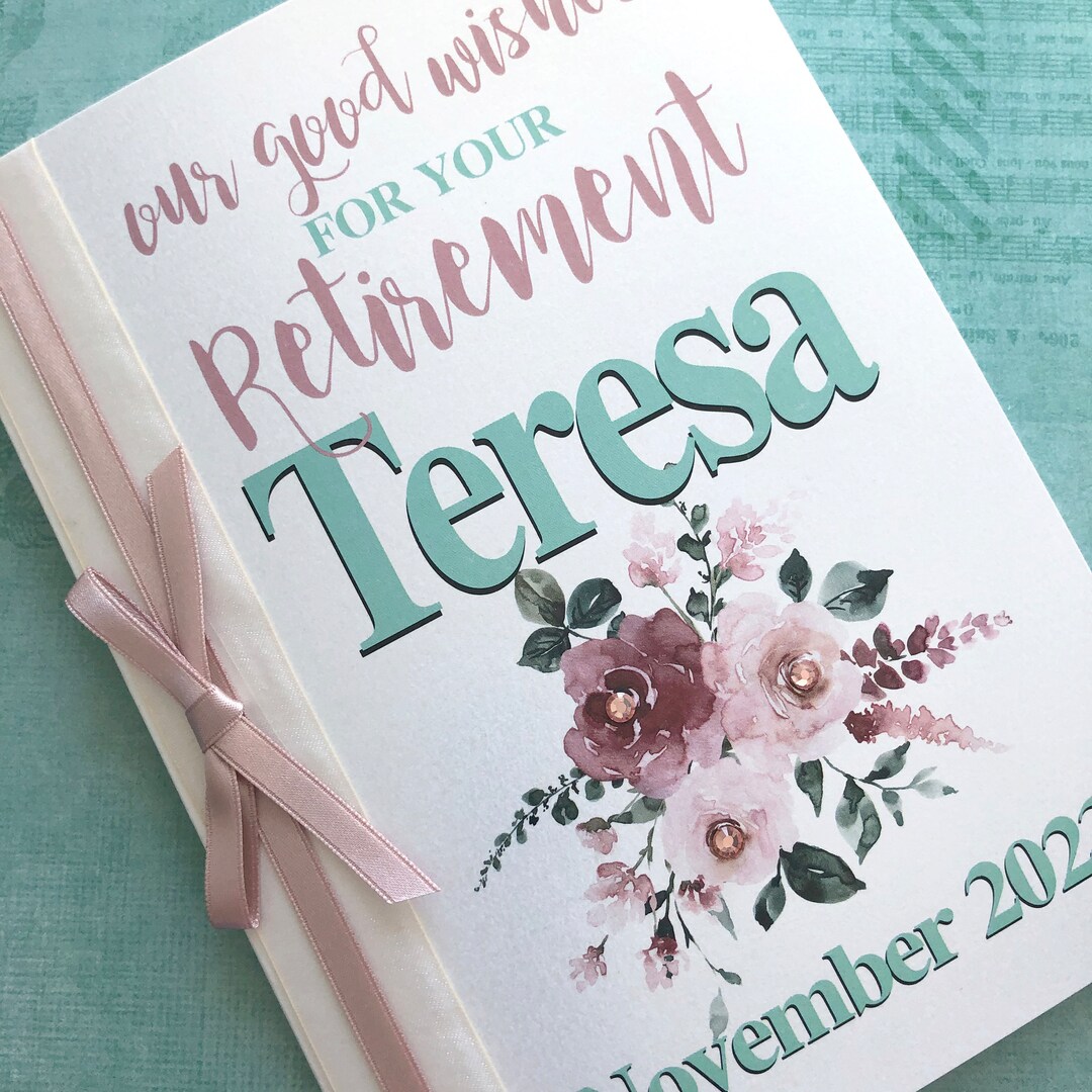 Retirement Congratulations Card - Personalised With Name and Date - Etsy