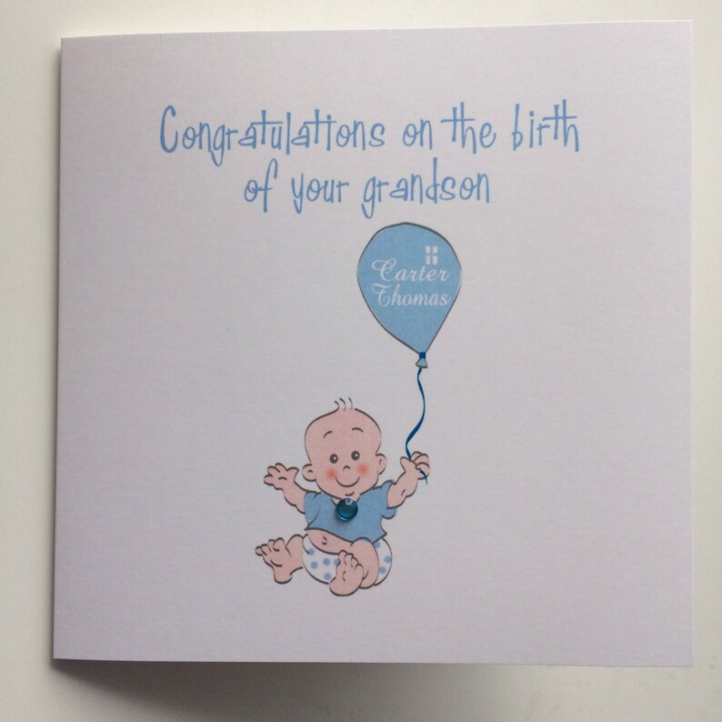 New Grandparents Congratulations Card Personalized For Etsy