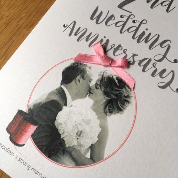 2nd Anniversary Card - Etsy UK