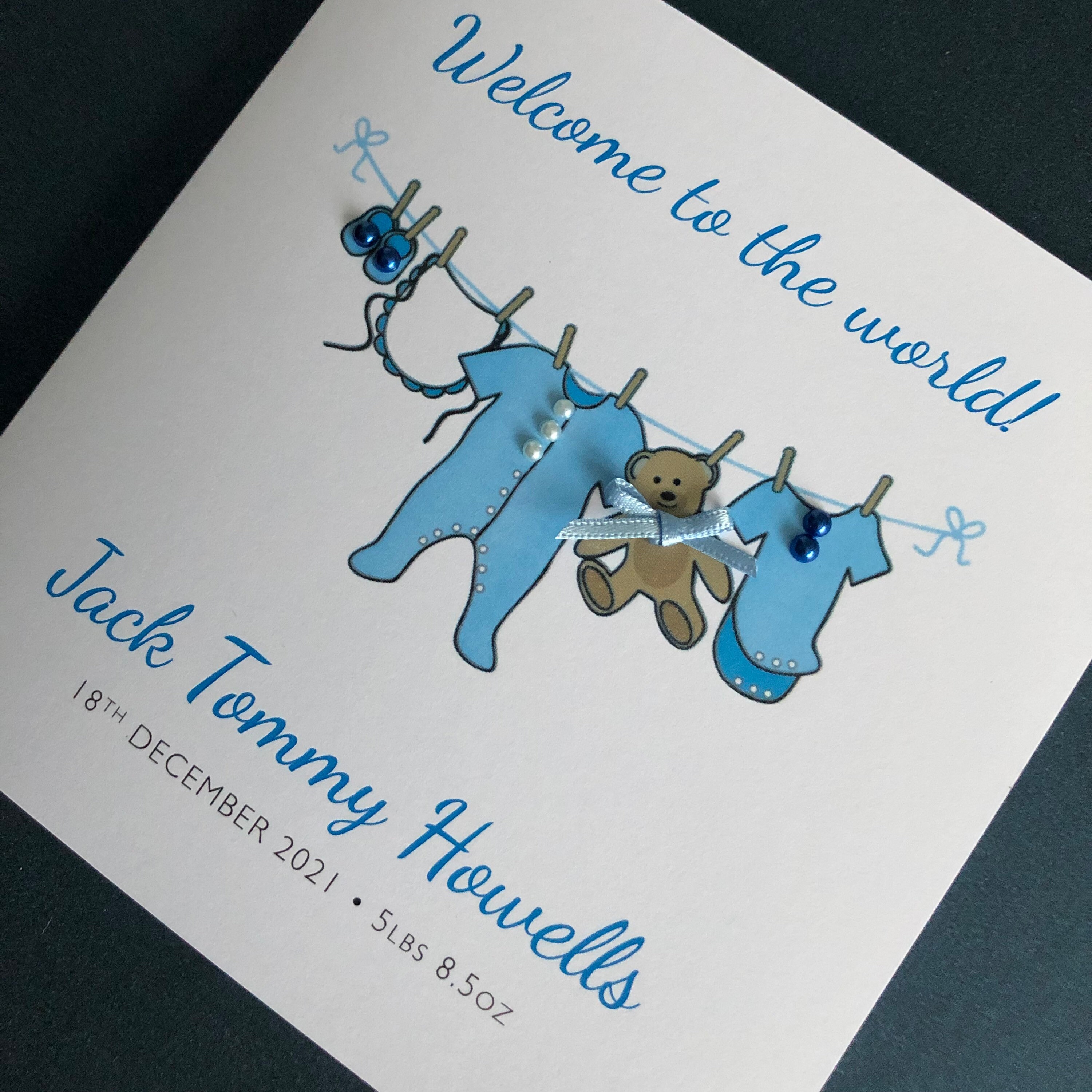 New Baby Congratulations Washing Line Illustration Card - Etsy UK