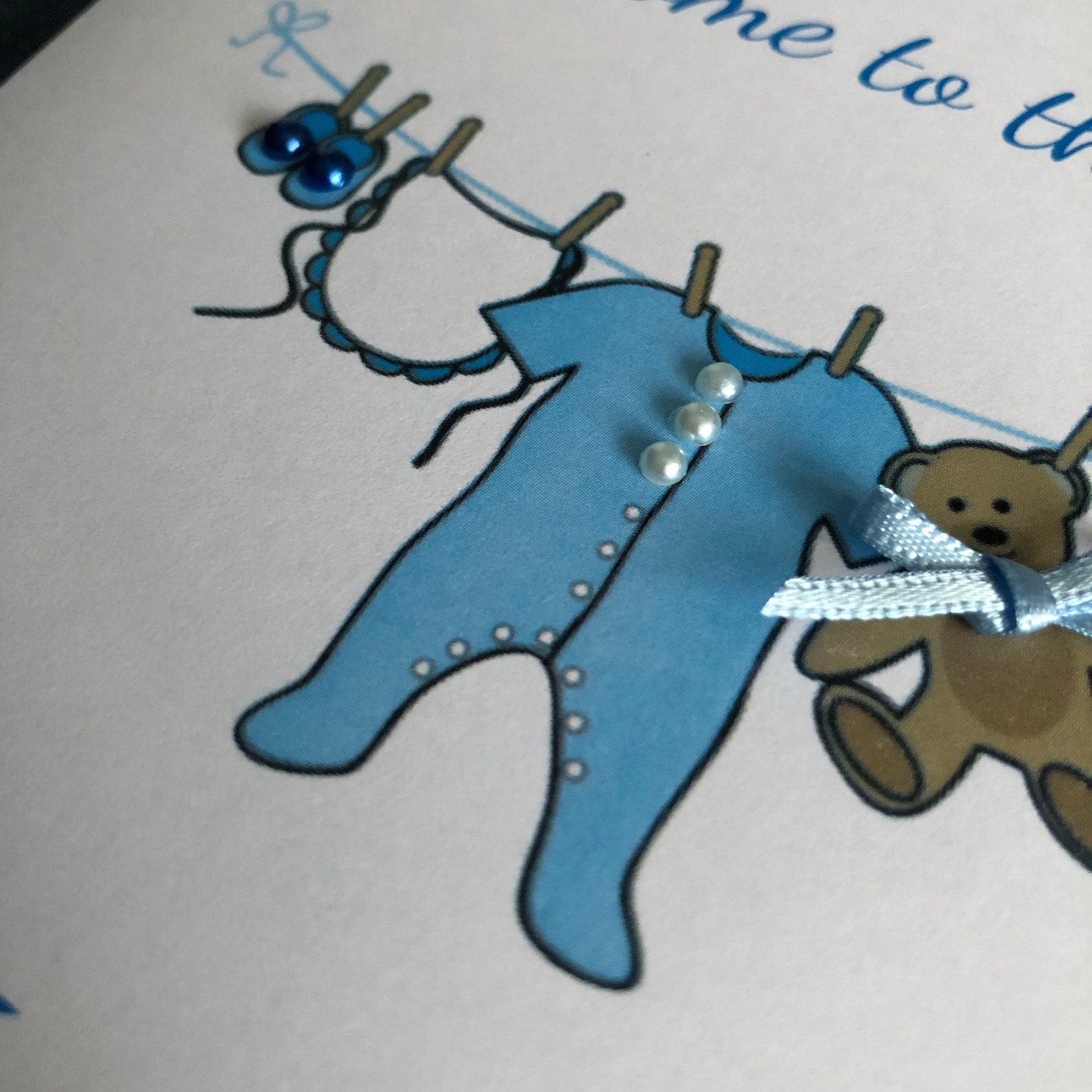 New Baby Congratulations Washing Line Illustration Card - Etsy UK