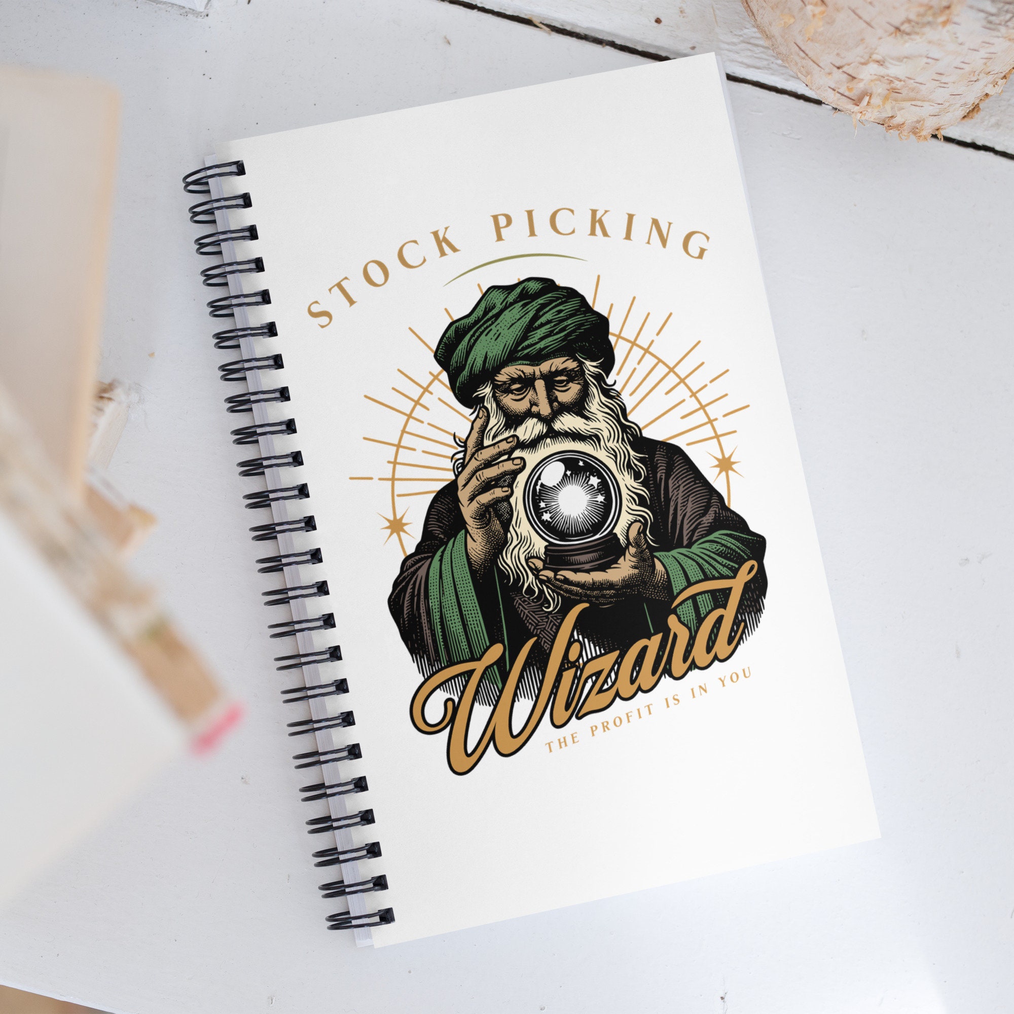 Stock Picking Wizard Spiral Notebook Financial Planning Journal Fun ...