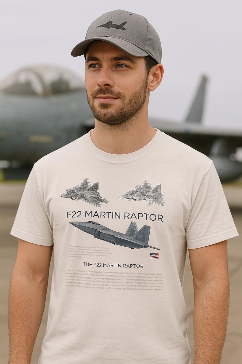 T-shirt Avion De Chasse F-22 Raptor - T-shirt Avion Militaire Lockheed ...