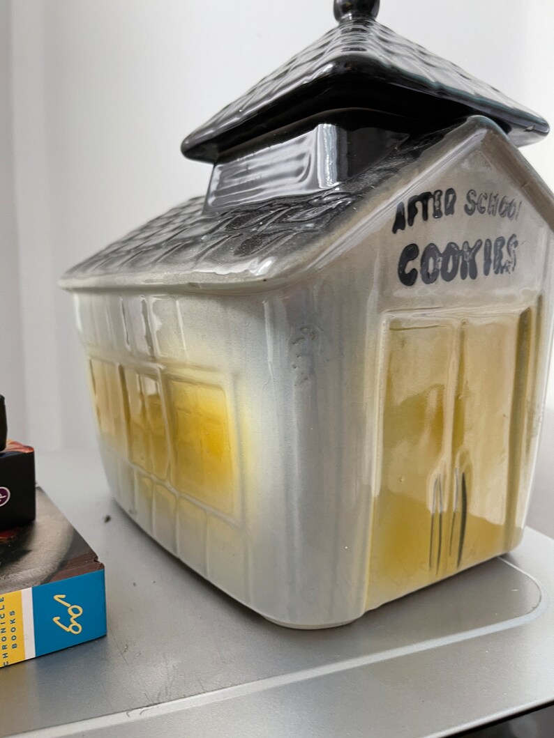 Vintage School House Cookie Jar Classic With Bell - Etsy