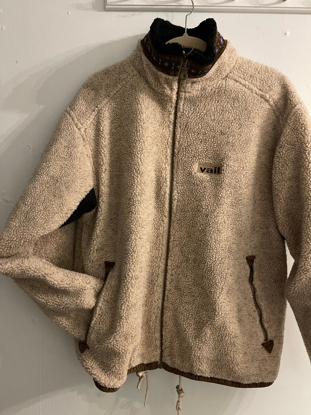Vail Colorado 1970-1980 Fleece Jacket Full Zip Oatmeal Color - Etsy