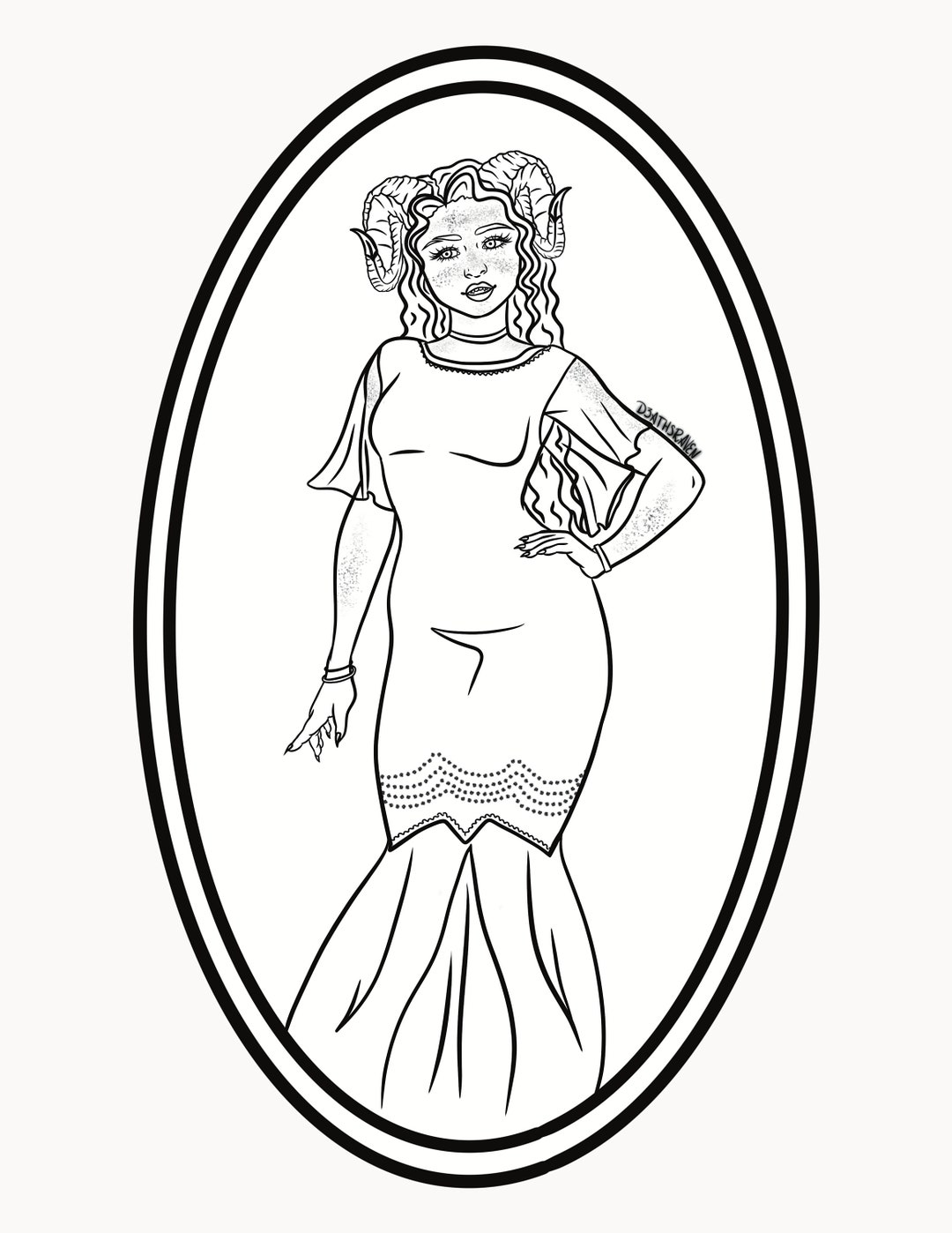 Create Your Own Character: Dnd Line Art Portrait Custom Artwork ...