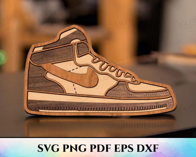 Sneaker Laser Cut File Shoe SVG File 3D Multilayer Cutting Files CNC ...