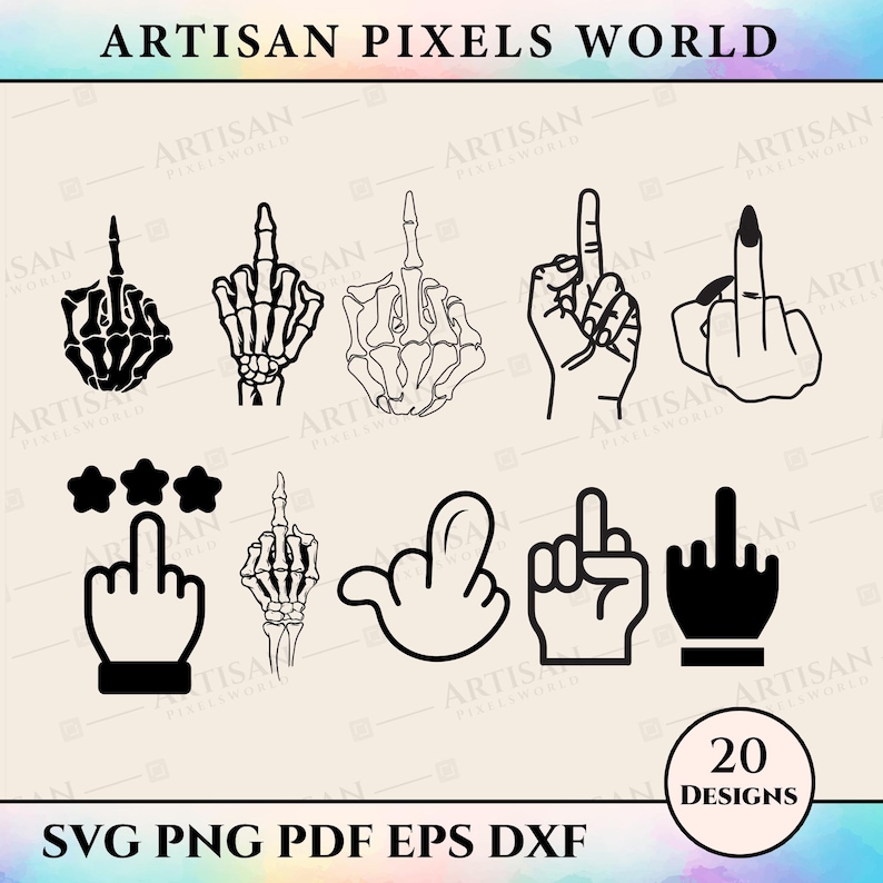 Middle Finger SVG, Middle Finger SVG Bundle, Middle Finger Cricut File ...