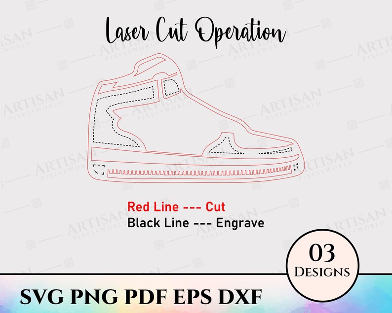 Sneaker Laser Cut File Shoe SVG File 3D Multilayer Cutting Files CNC ...