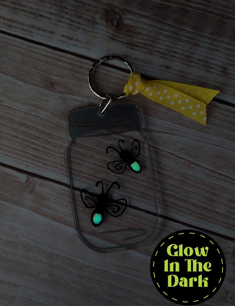 Fireflies Mason Jars Keychain 3 Inch Mason Jar Key Chain - Etsy