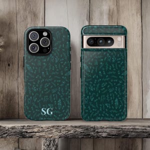Teal and Turquoise Coquette Flowers Personalized Case With Custom Name ...