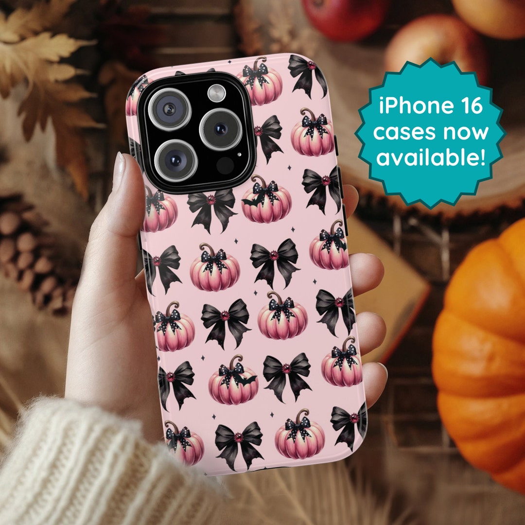 Cute Coquette Pink Pumpkins Case for iPhone 16 15 Pro Max 14 Plus 13 12 ...